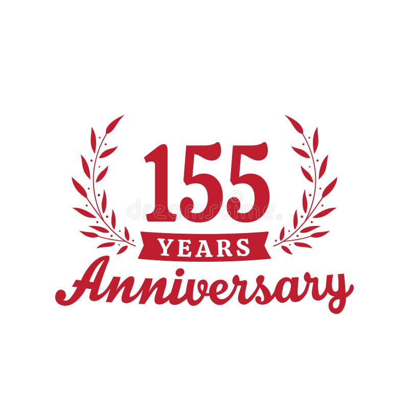155 Years Anniversary Celebration Logotype. 155th Anniversary Logo ...