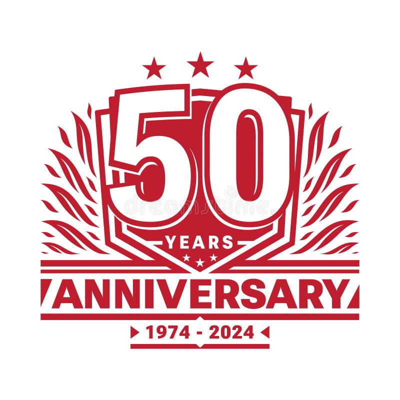 50 Years Anniversary Celebration Shield Design Template. 50th ...