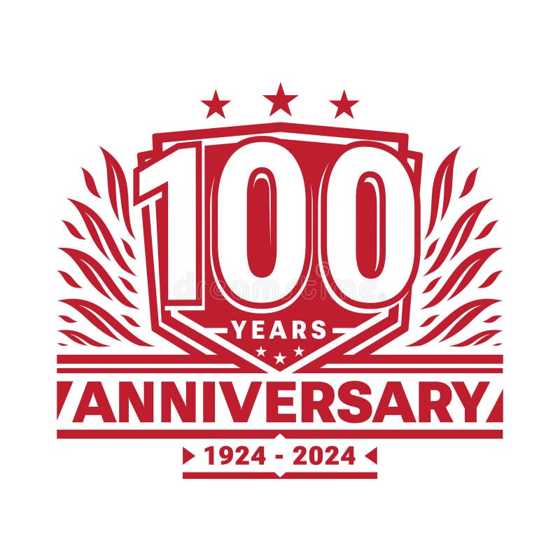 100 Years Anniversary Celebration Shield Design Template. 100th ...