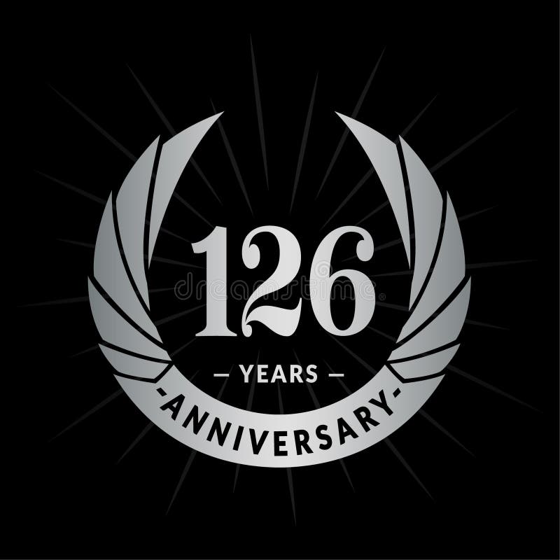 126 Years Anniversary Design Template. Elegant Anniversary Logo Design ...