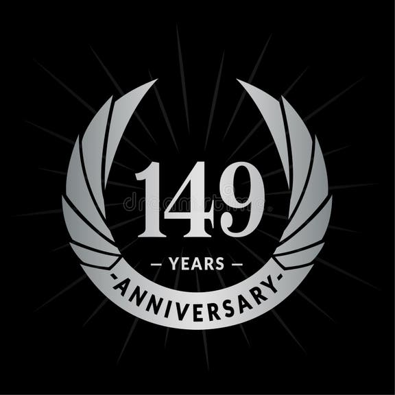 149 Years Anniversary Design Template. Elegant Anniversary Logo Design ...