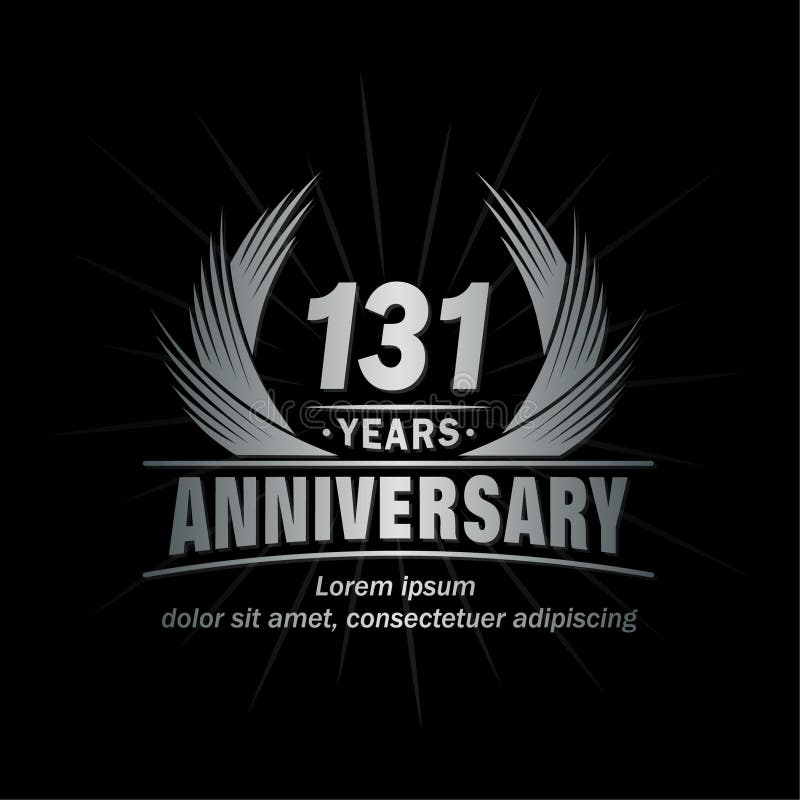 131 Years Anniversary. Elegant Anniversary Design. 131st Years Logo ...