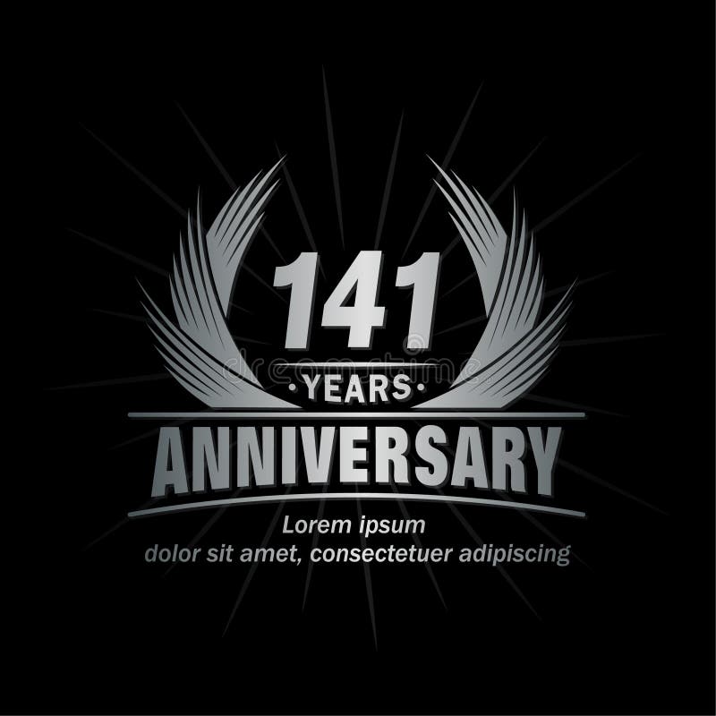 141 Years Anniversary. Elegant Anniversary Design. 141st Years Logo ...
