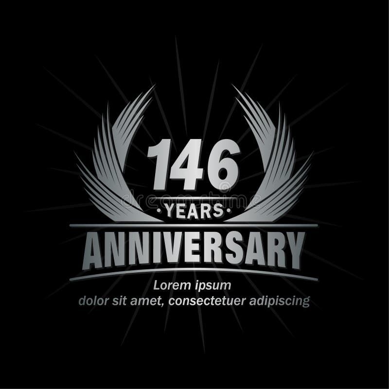 146 Years Anniversary. Elegant Anniversary Design. 146th Years Logo ...