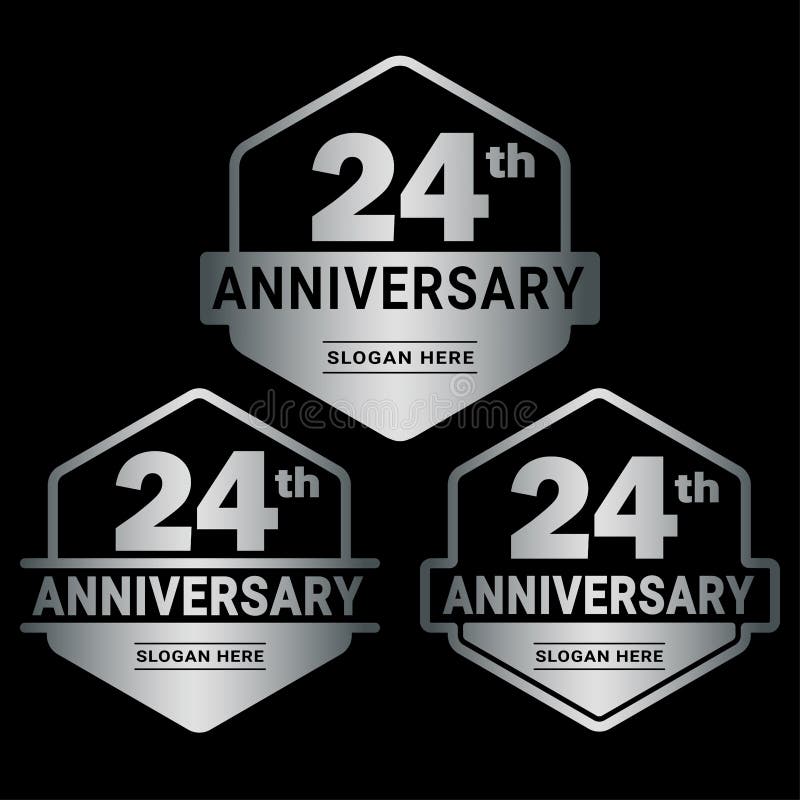 24 Years Anniversary Celebration Logotype. 24th Anniversary Logo ...