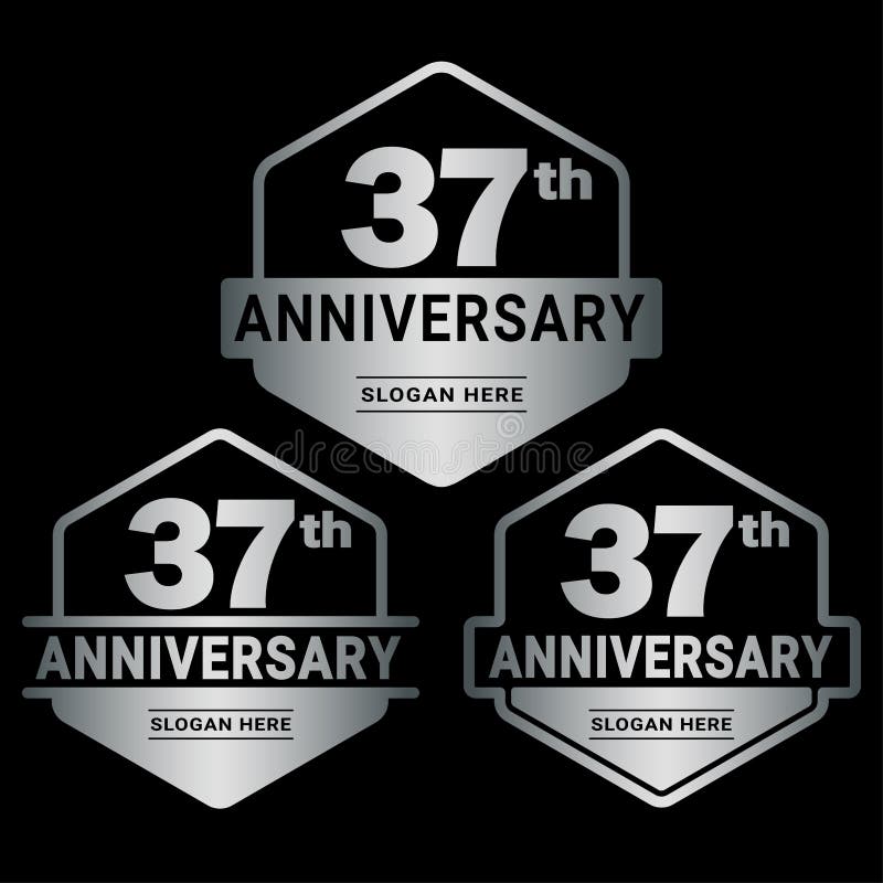 37 Years Anniversary Celebration Logotype. 37th Anniversary Logo ...