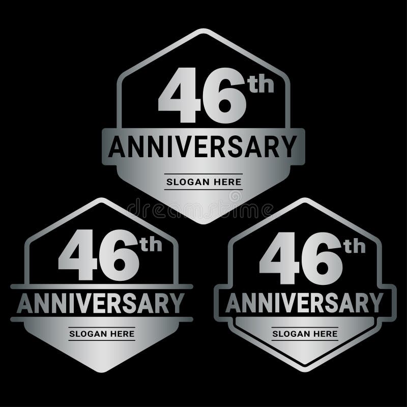 46 Years Anniversary Celebration Logotype. 46th Anniversary Logo ...