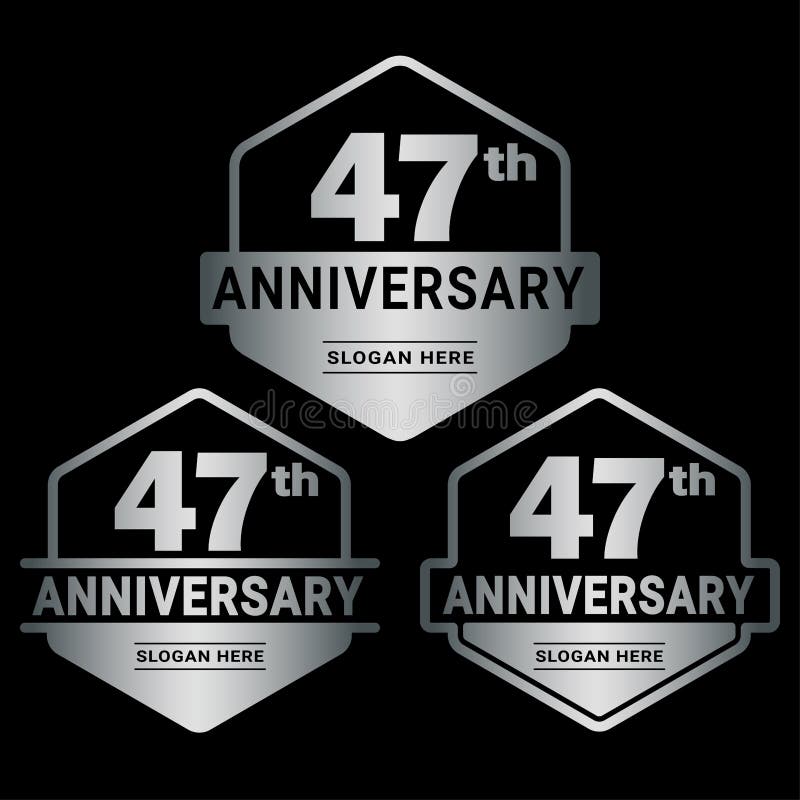 47 Years Anniversary Celebration Logotype. 47th Anniversary Logo ...