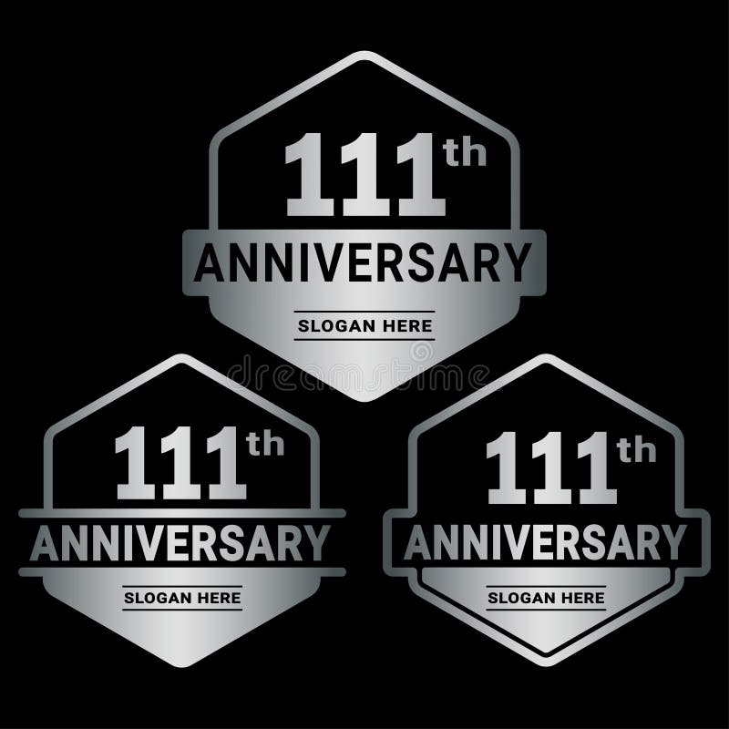 111 Years Anniversary Celebration Logotype. 111th Anniversary Logo ...