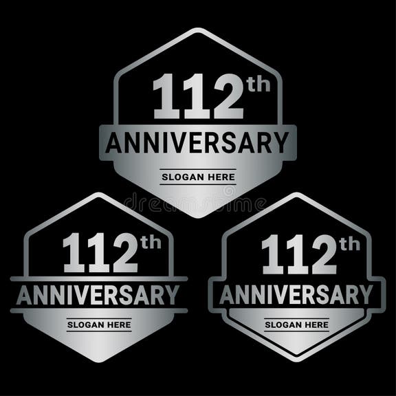 112 Years Anniversary Celebration Logotype. 112th Anniversary Logo ...