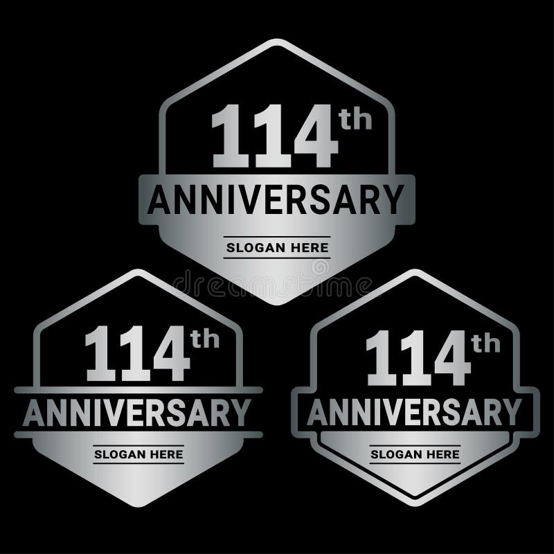 114 Years Anniversary Celebration Logotype. 114th Anniversary Logo ...
