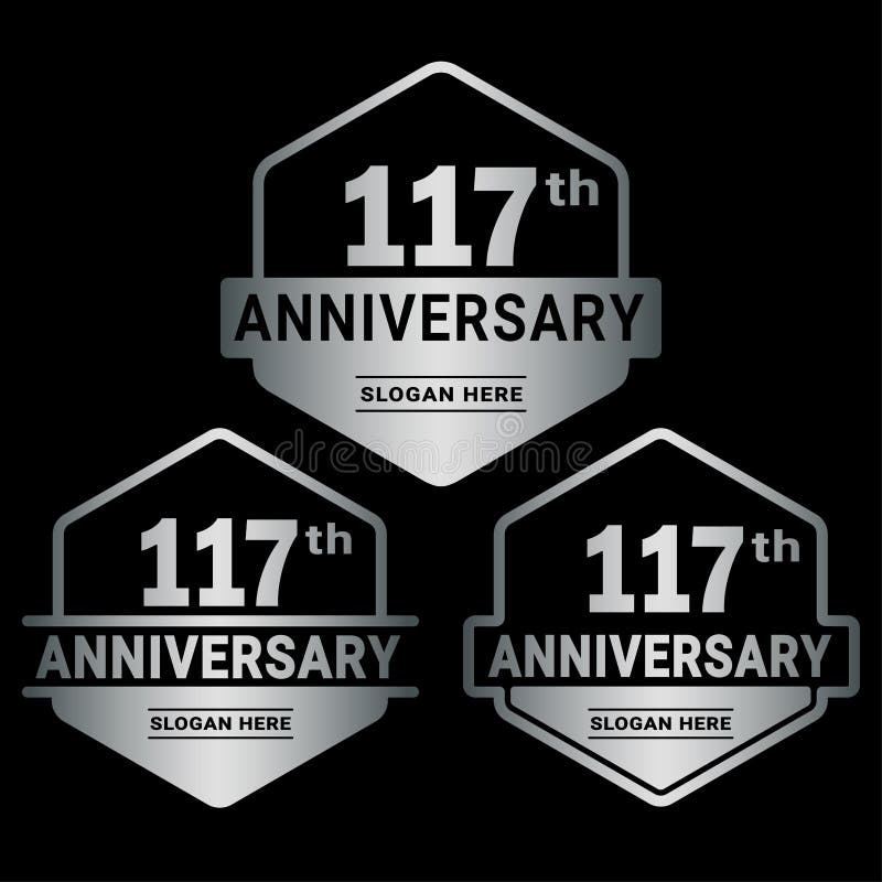 117 Years Anniversary Celebration Logotype. 117th Anniversary Logo ...