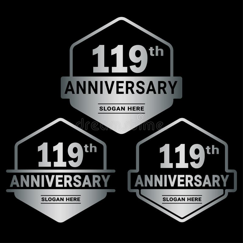 119 Years Anniversary Celebration Logotype. 119th Anniversary Logo ...
