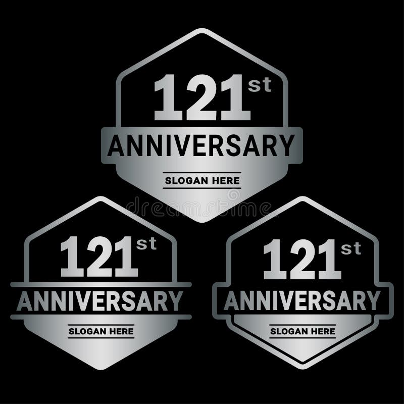 121 Years Anniversary Celebration Logotype. 121st Anniversary Logo ...