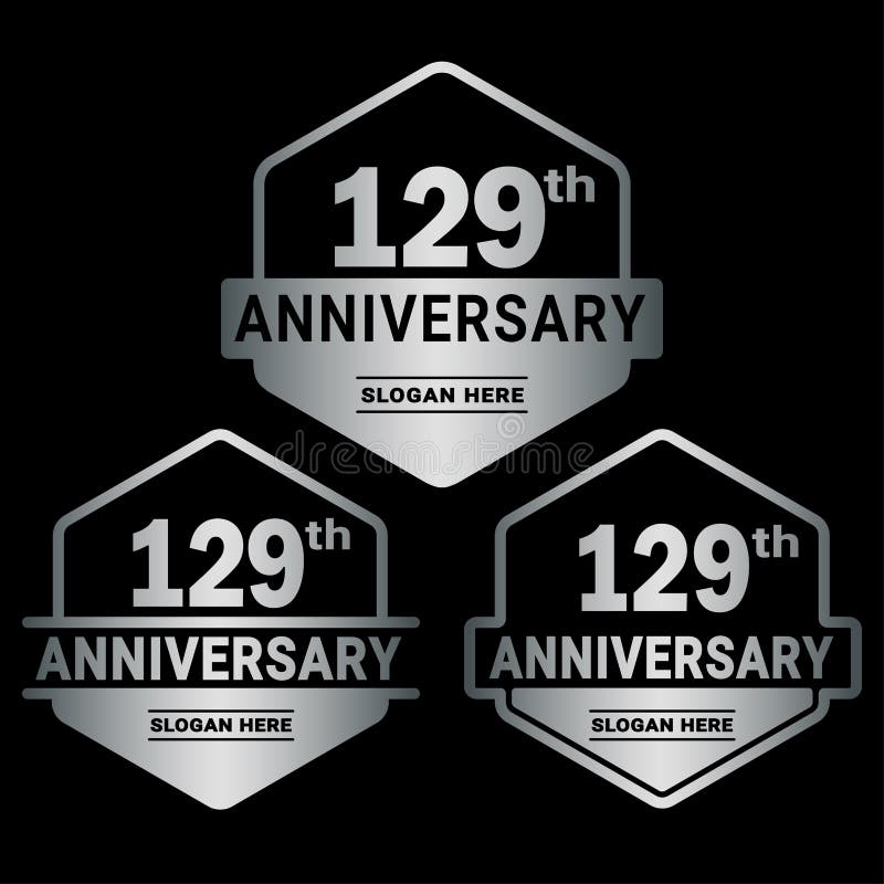 129 Years Anniversary Celebration Logotype. 129th Anniversary Logo ...