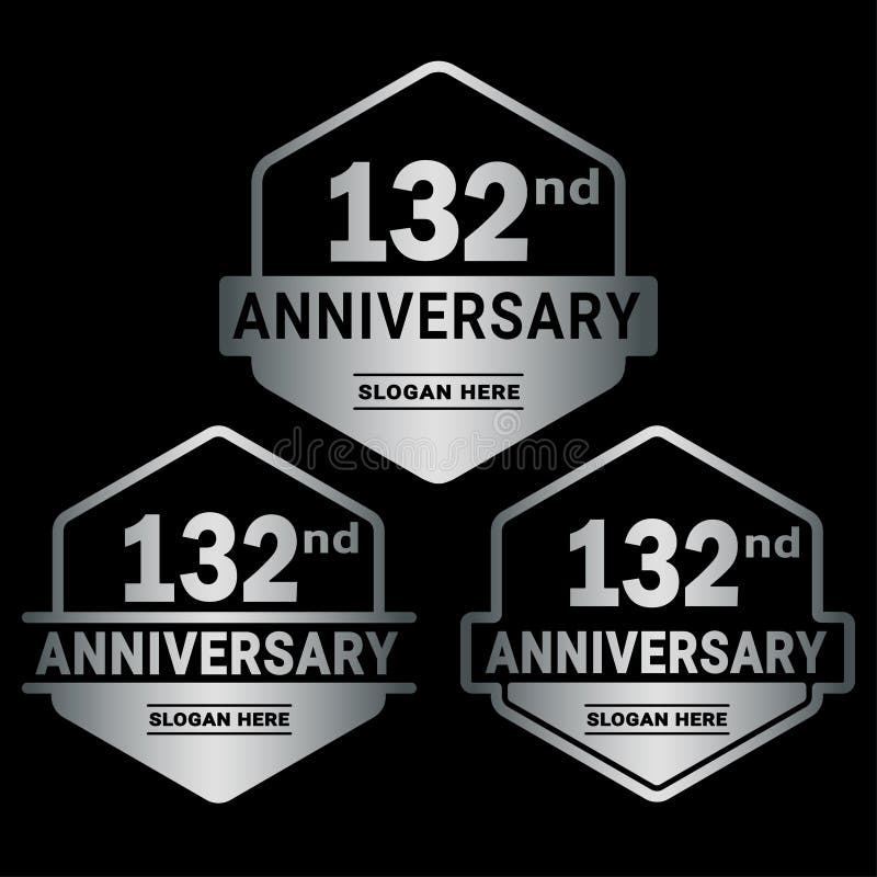132 Years Anniversary Celebration Logotype. 132nd Anniversary Logo ...