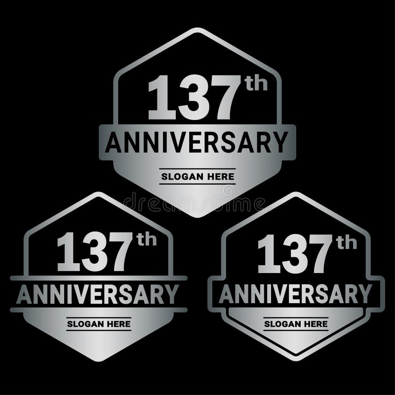 137 Years Anniversary Celebration Logotype. 137th Anniversary Logo ...