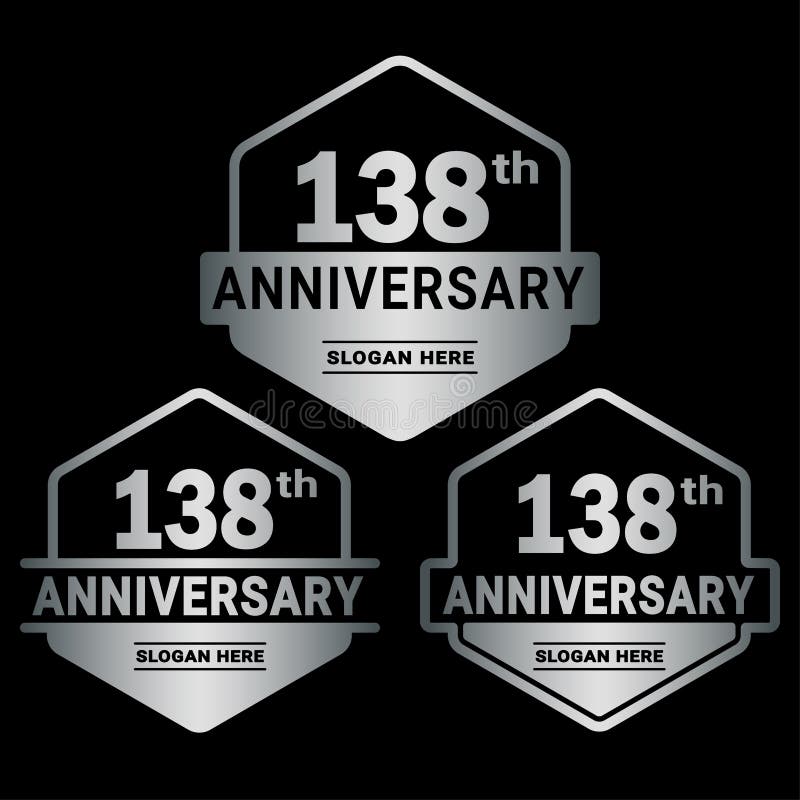 138 Years Anniversary Celebration Logotype. 138th Anniversary Logo ...