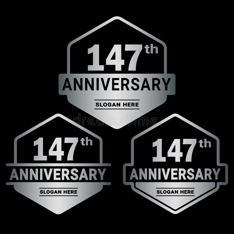 147 Years Anniversary Celebration Logotype. 147th Anniversary Logo ...