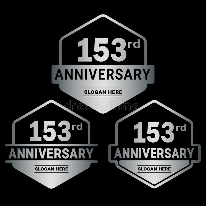 153 Years Anniversary Celebration Logotype. 153rd Anniversary Logo ...