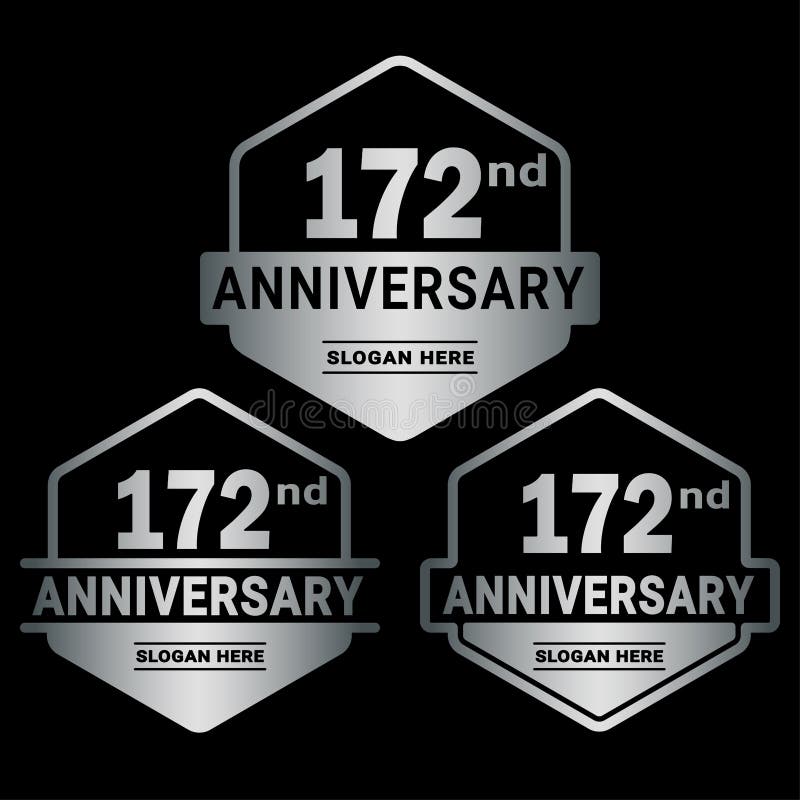 172 Years Anniversary Celebration Logotype. 172nd Anniversary Logo ...
