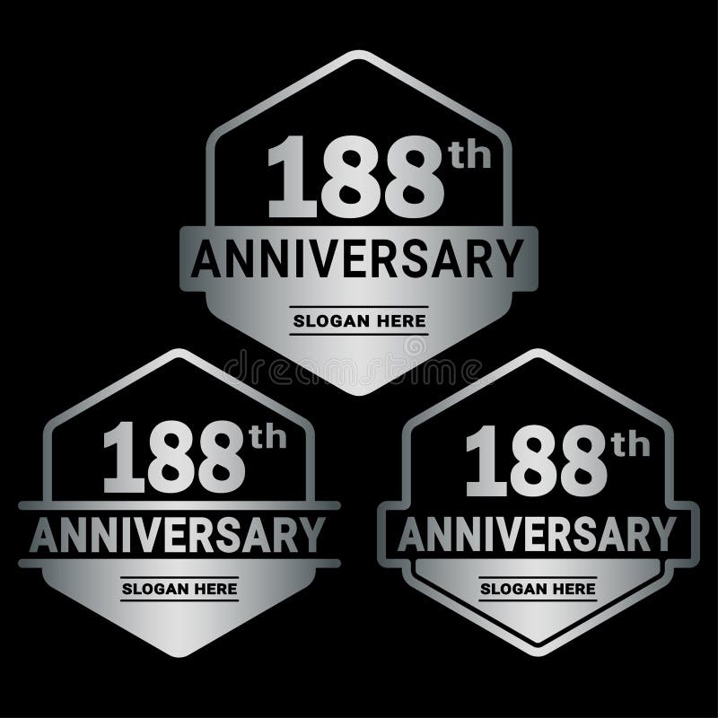 188 Years Anniversary Celebration Logotype. 188th Anniversary Logo ...