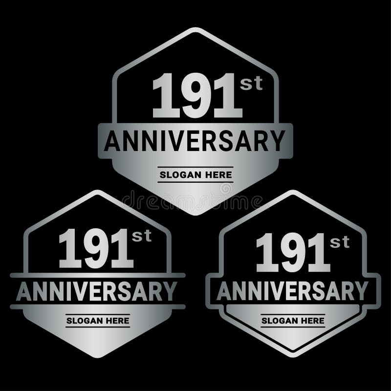 191 Years Anniversary Celebration Logotype. 191st Anniversary Logo ...