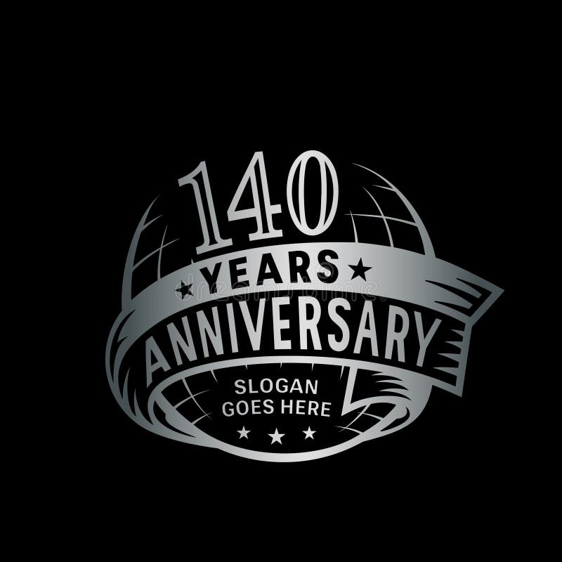140 Years Anniversary Design Template. Anniversary Vector and ...