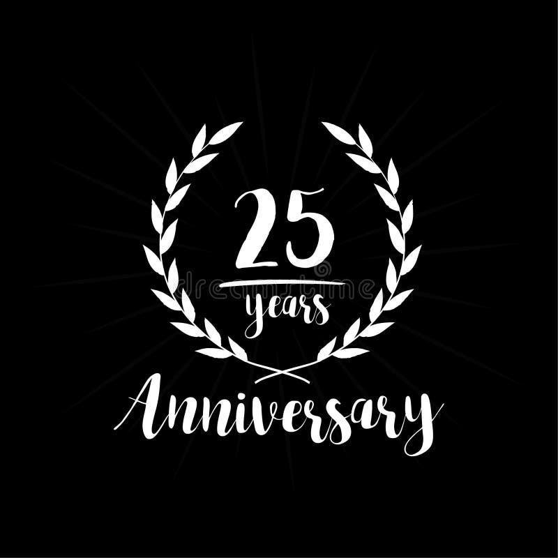 25 Years Anniversary Design Template. Twenty-five Years Anniversary ...