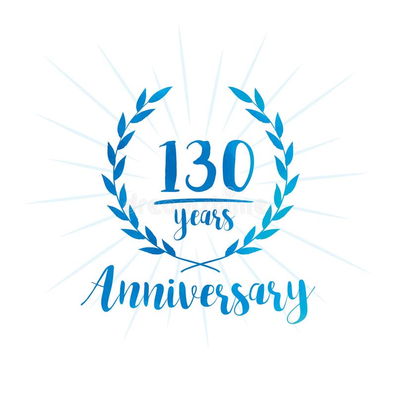 130 Years Anniversary Design Template. 130th Years Anniversary ...