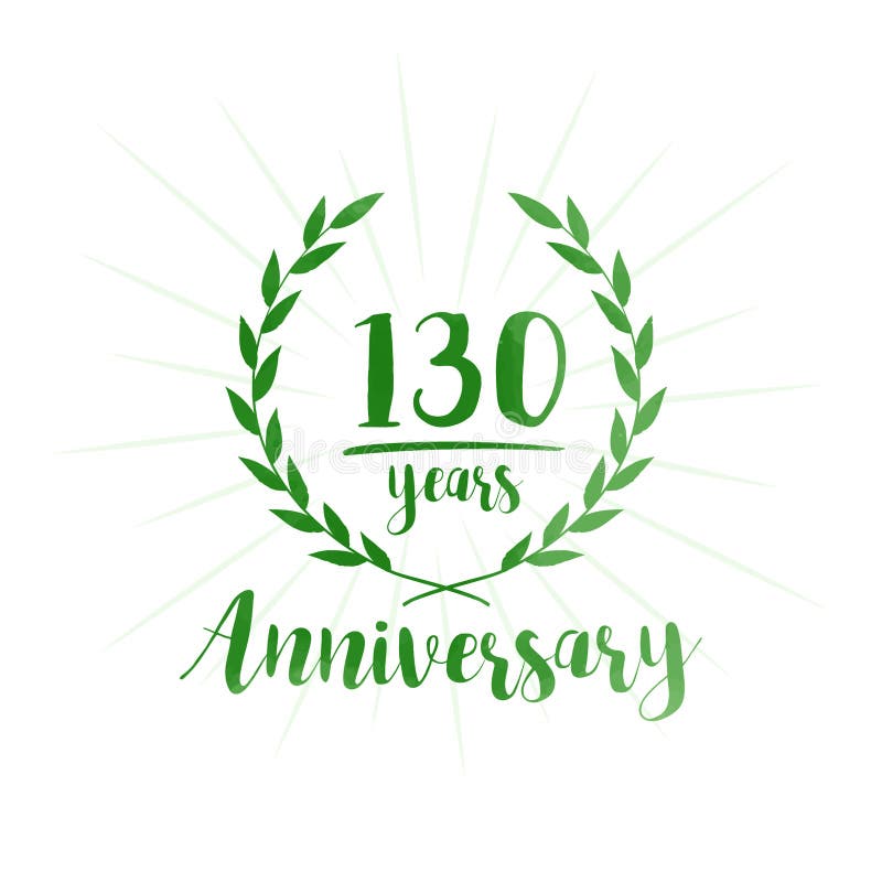 130 Years Anniversary Design Template. 130th Years Anniversary ...