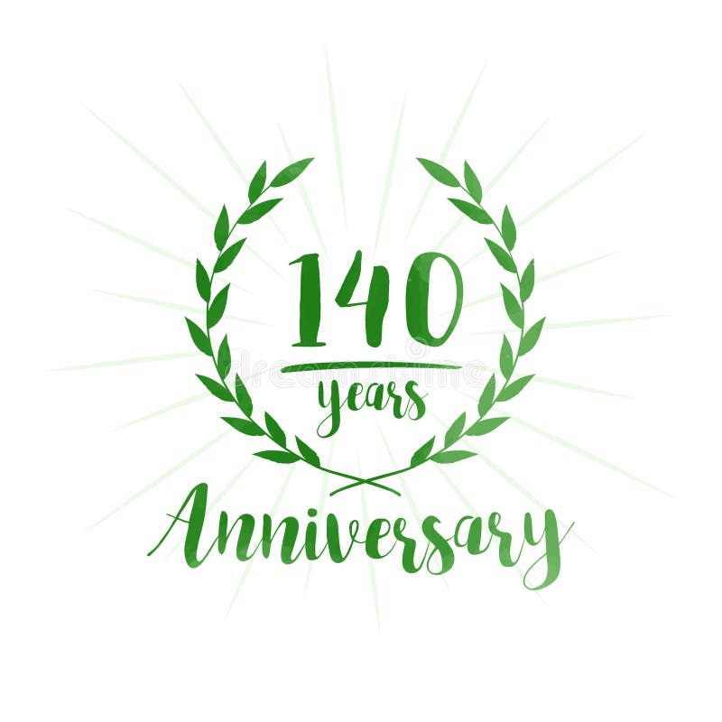 140 Years Anniversary Design Template. 140th Years Anniversary ...
