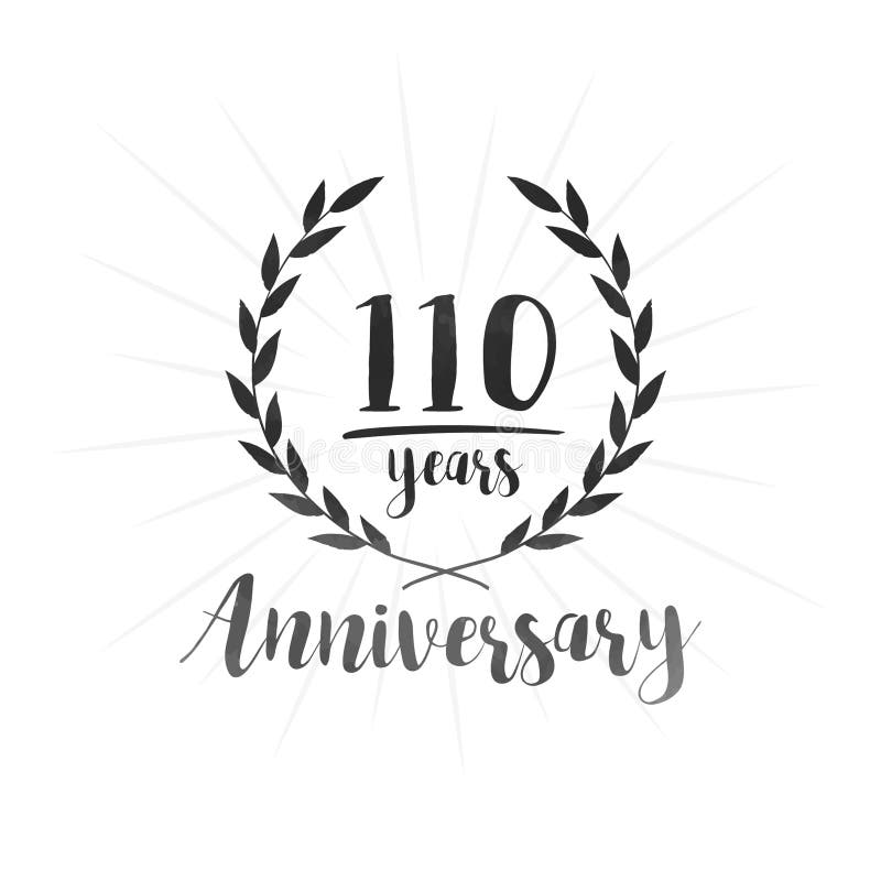 110 Years Anniversary Design Template. 110th Years Anniversary ...