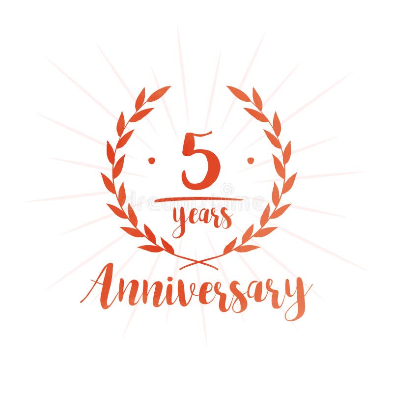 5 Years Anniversary Design Template. Five Years Anniversary Celebrating ...