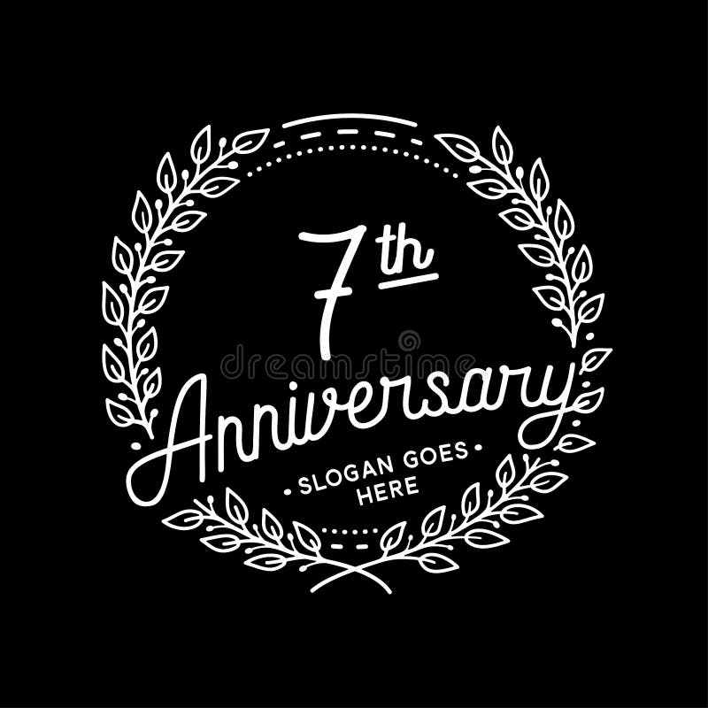 7 Years Anniversary Celebration with Laurel Wreath. 7th Anniversary ...