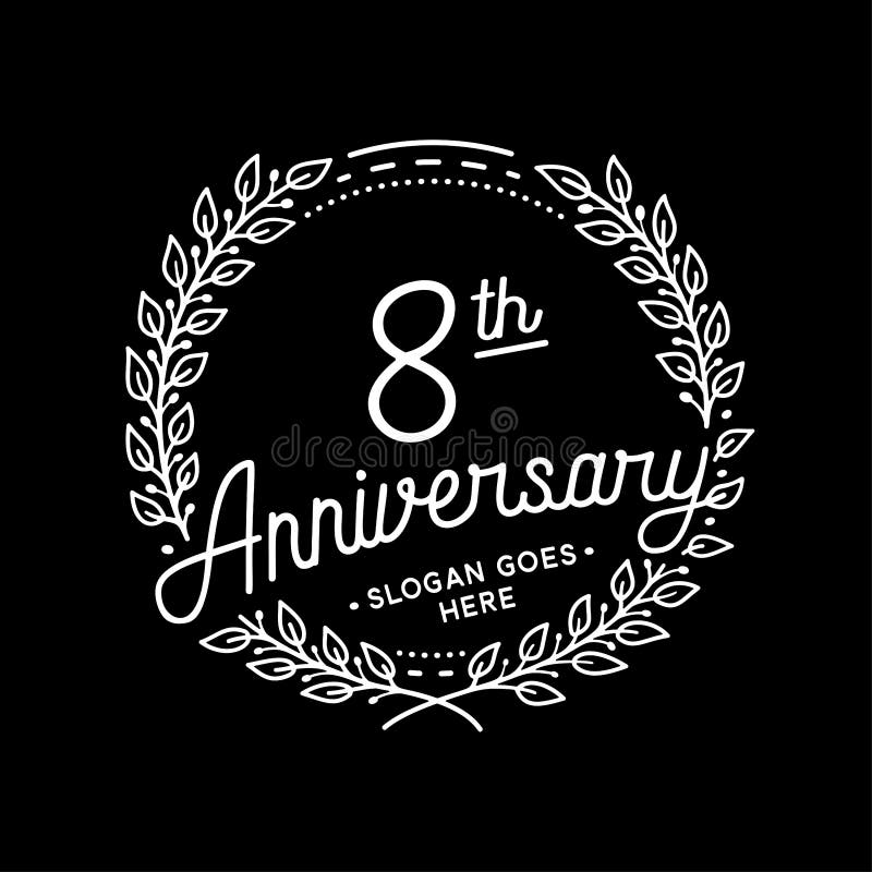 8 Years Anniversary Celebration with Laurel Wreath. 8th Anniversary ...