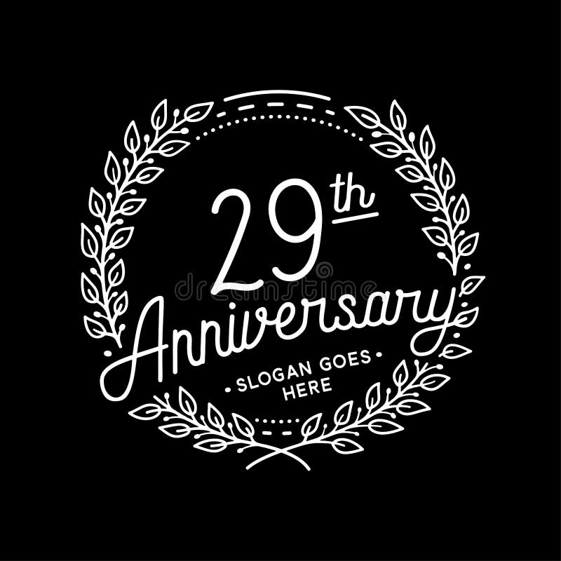 29 Years Anniversary Celebration with Laurel Wreath. 29th Anniversary ...