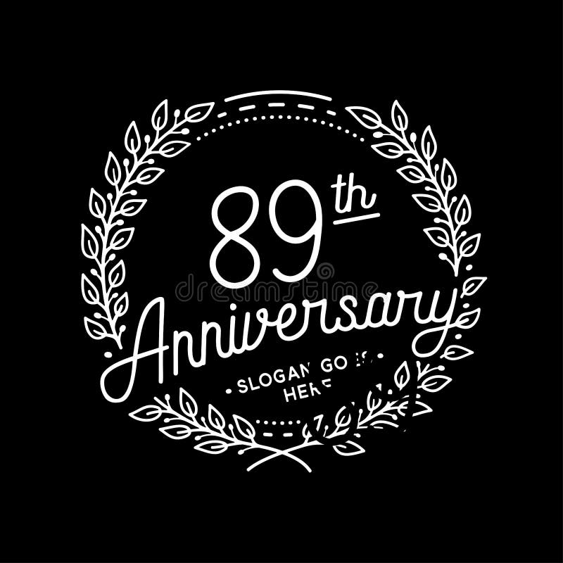 89 Years Anniversary Celebration with Laurel Wreath. 89th Anniversary ...
