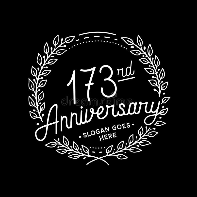 173 Years Anniversary Celebration with Laurel Wreath. 173rd Anniversary ...