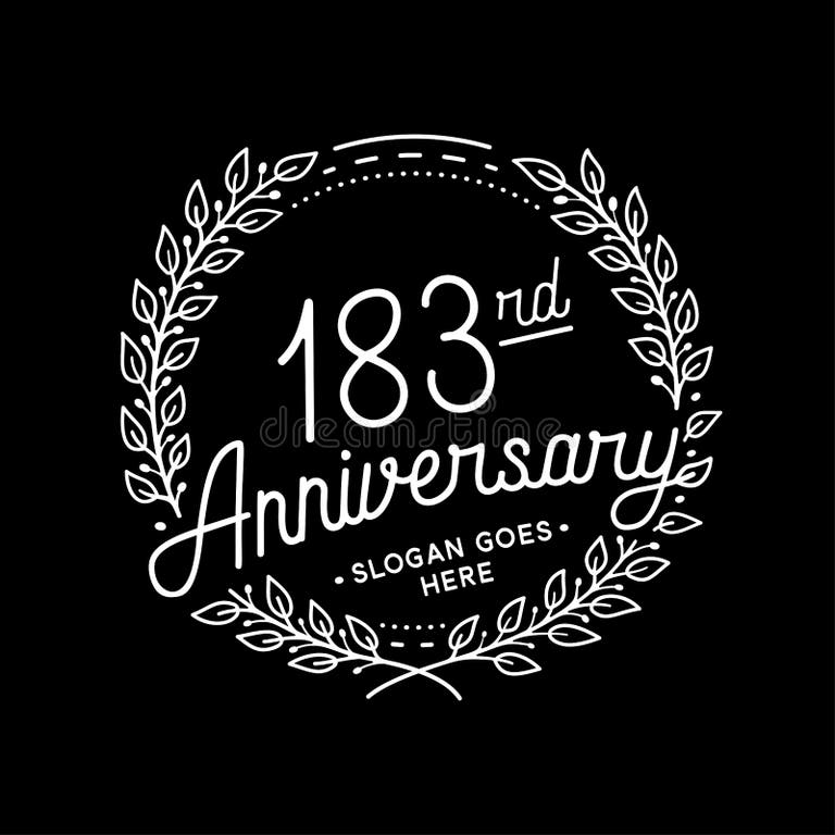 183 Years Anniversary Celebration with Laurel Wreath. 183rd Anniversary ...
