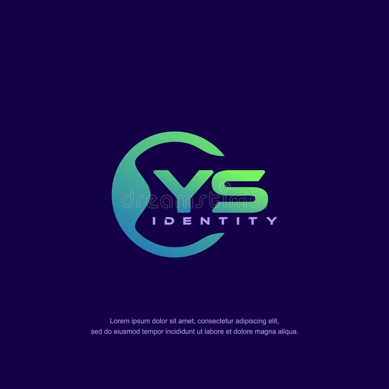 YS Initial Letter Circular Line Logo Template Vector with Gradient ...