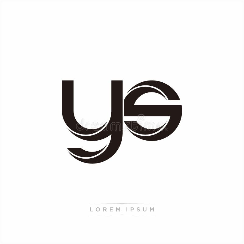 Ys Initial Letter Split Lowercase Modern Monogram Linked Outline Rounded Logo Stock Vector ...
