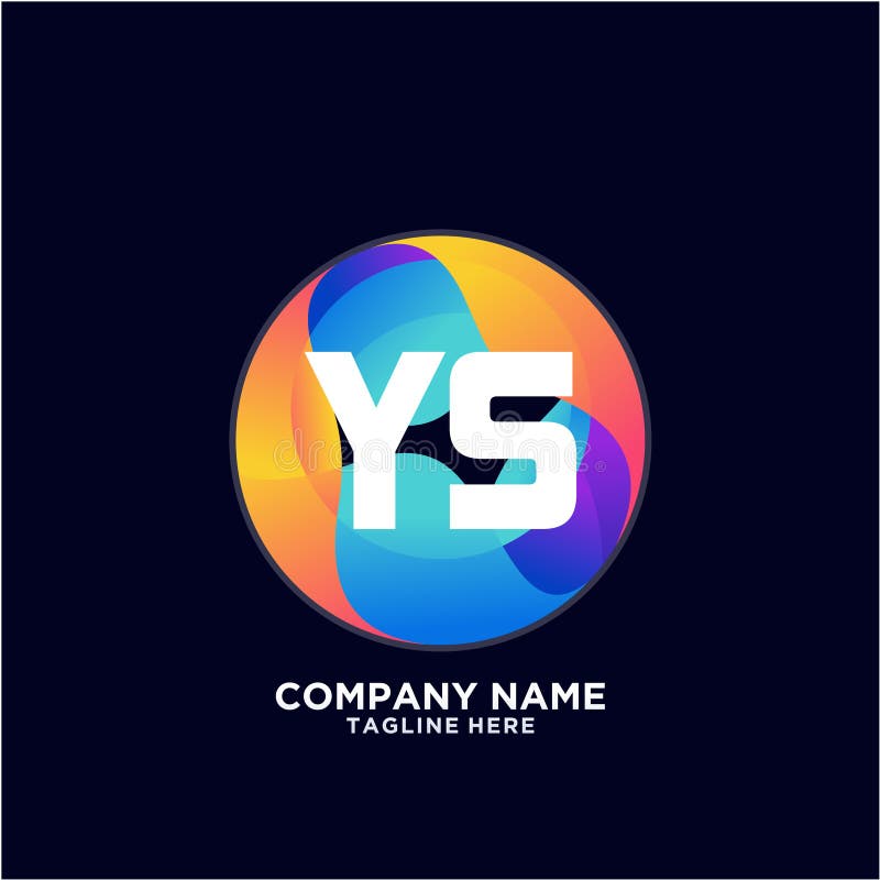YS Initial Logo with Colorful Circle Template Vector Stock Vector ...