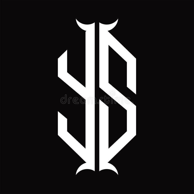 YS Logo Monogram with Horn Shape Design Template Stock Vector ...
