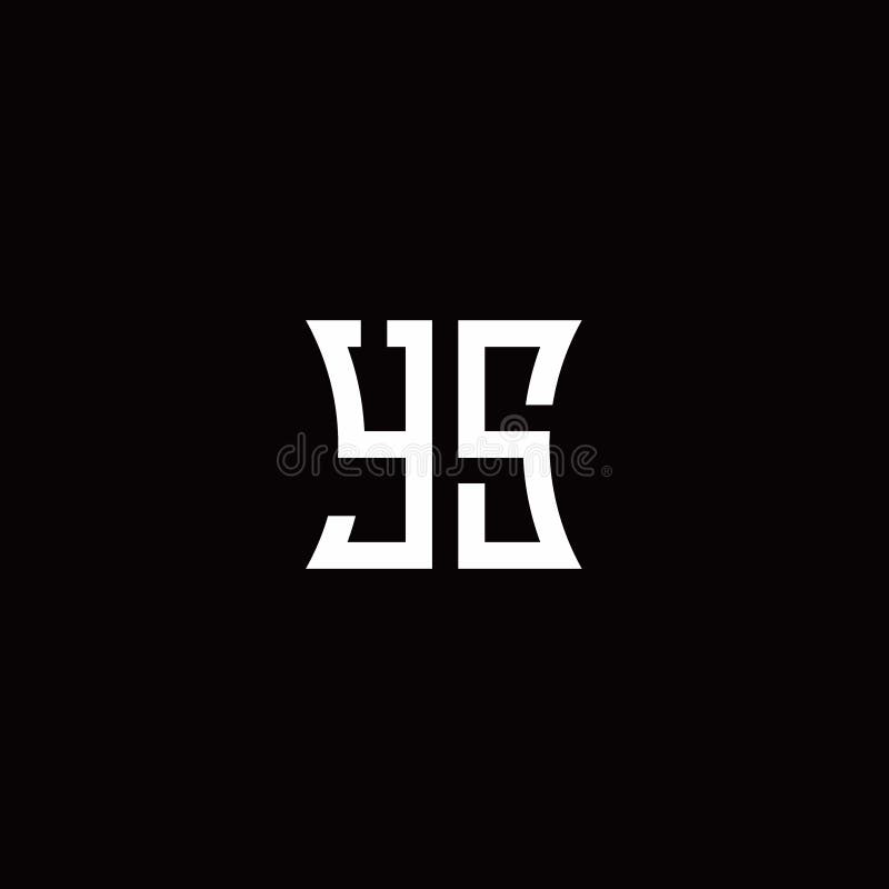 YS Monogram Logo Letter with Curved Side Style Stock Vector ...
