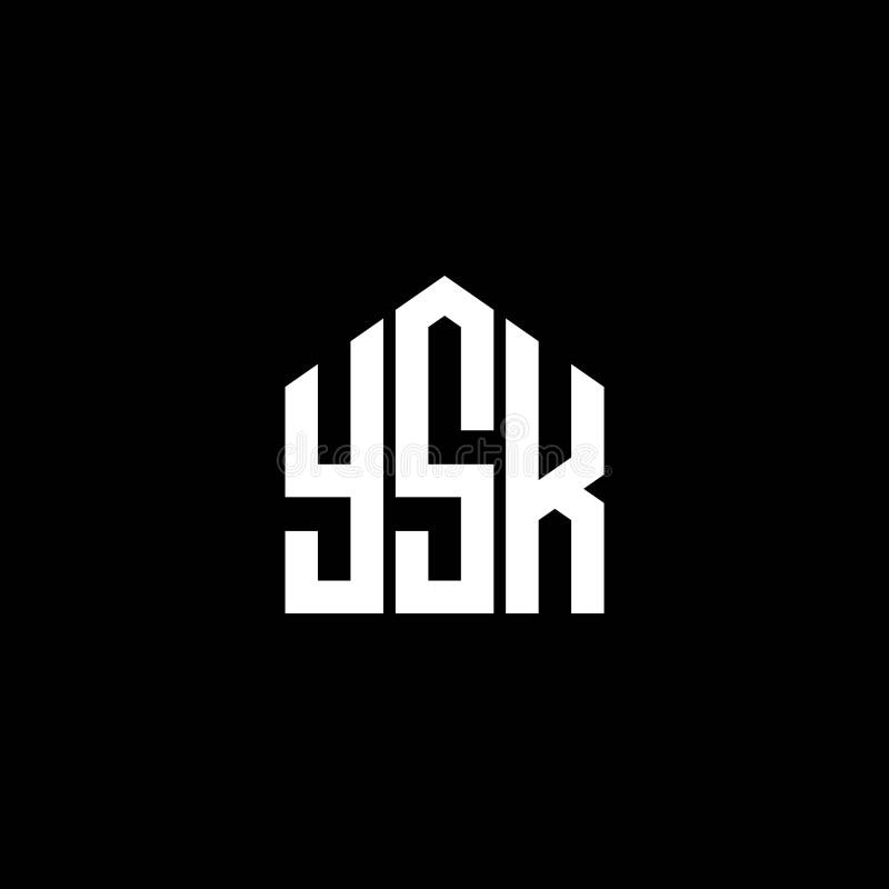 YSK Letter Logo Design on BLACK Background. YSK Creative Initials ...