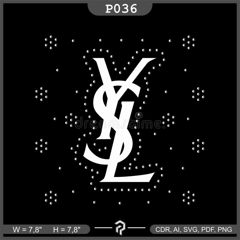 YSL Rhinestones Hot-fix Pattern Design Editorial Photo - Illustration ...