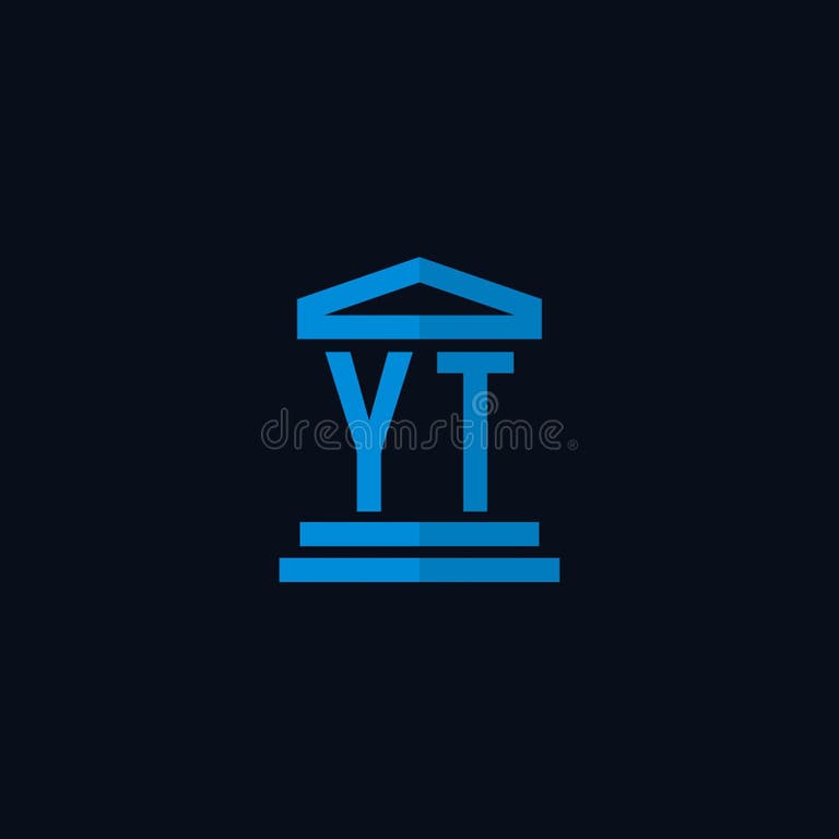 YT Initial Logo Monogram with Simple Courthouse Building Icon Design ...