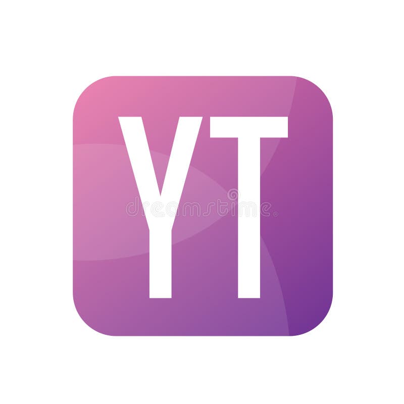 YT Letter Logo Design with Simple Style Stock Vector - Illustration of ...