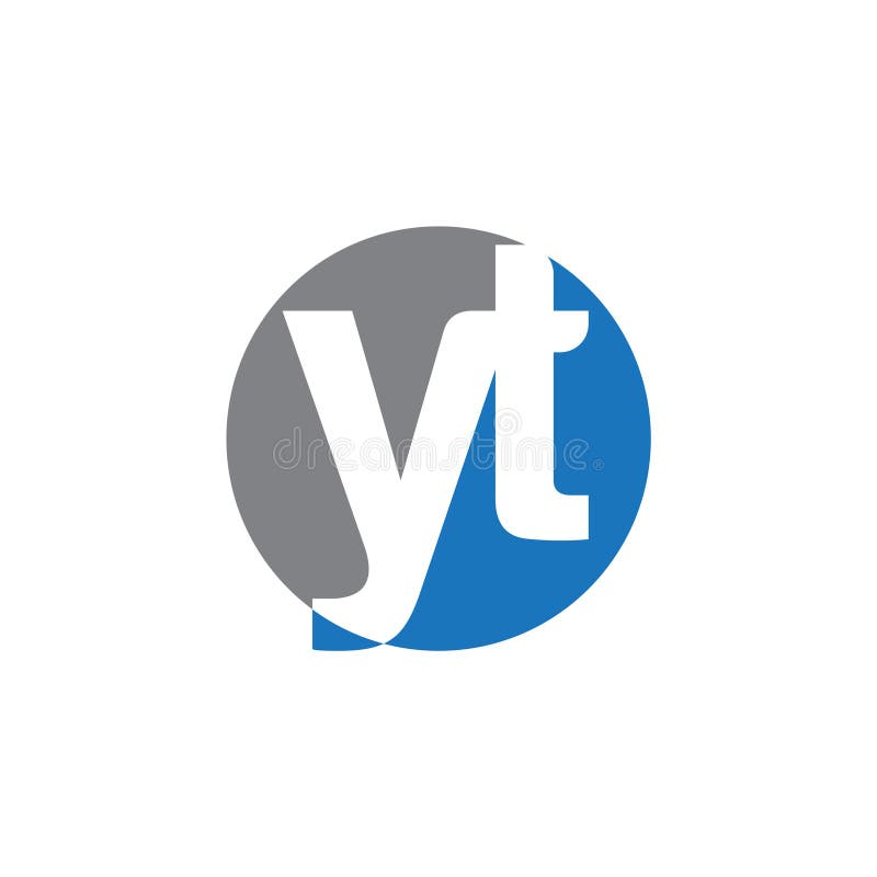 YT Letter Monogram Initial Logo Design Template Vector Illustration. YT ...